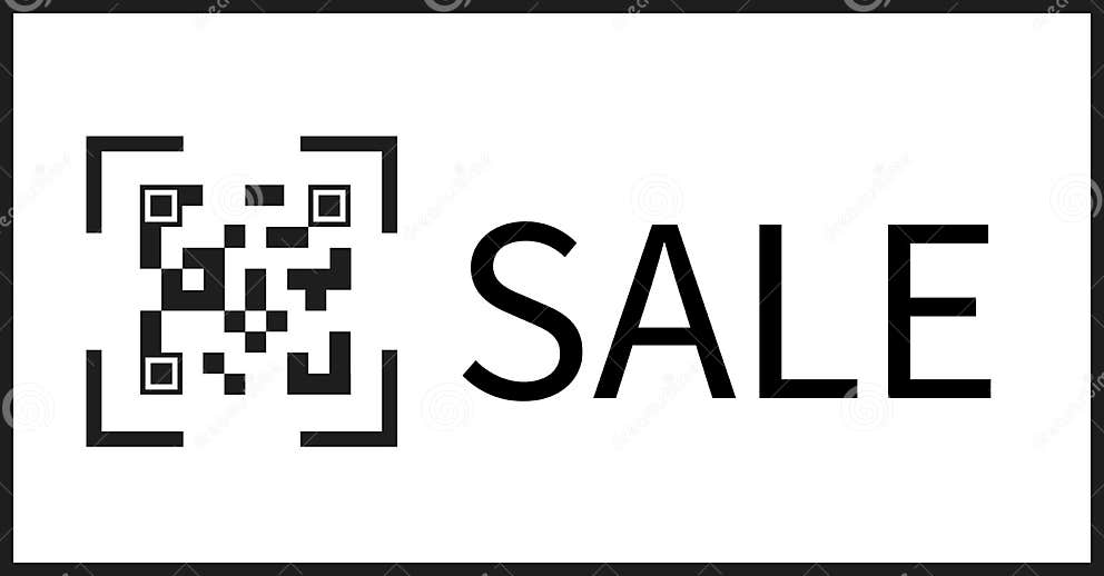 The Sign Represents a Sale by QR Code. Stock Vector - Illustration of ...