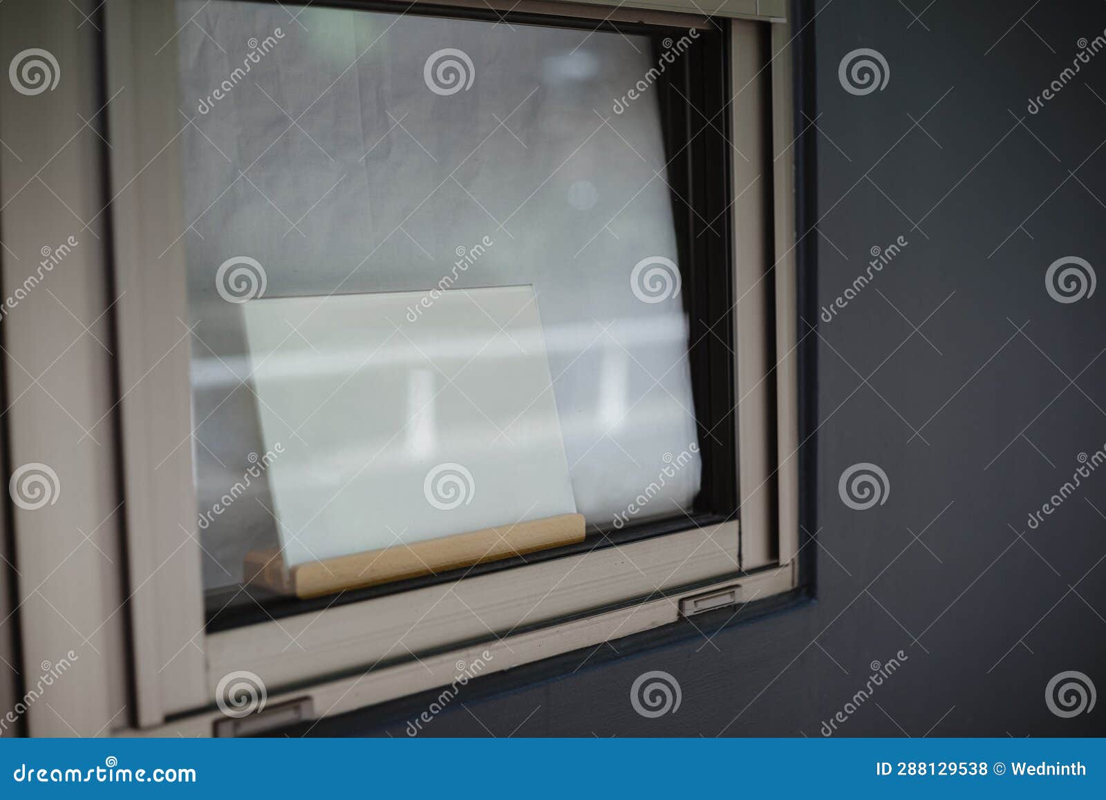 Sign Restaurant Door Handle with Push Sign on Glass Doors. Stock Photo ...