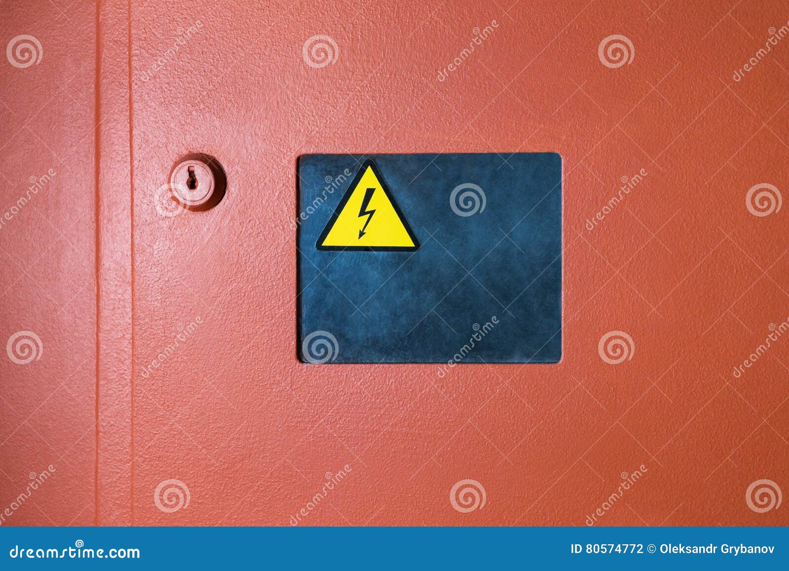 Sign of Risk Electric Shock Stock Photo - Image of background ...