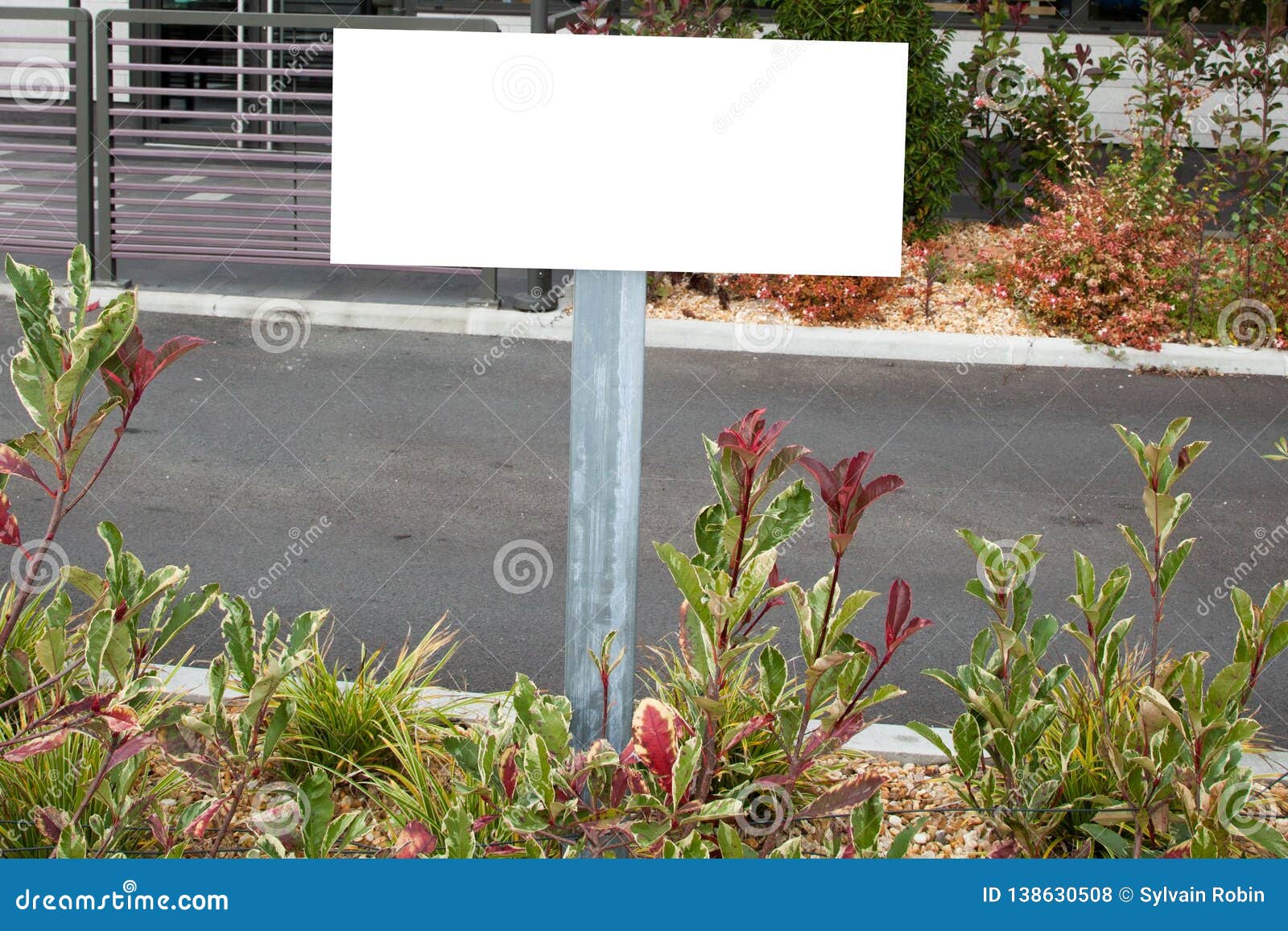 Sign Road Empty Blank Banner Frame for Text and Advertisemen Stock ...
