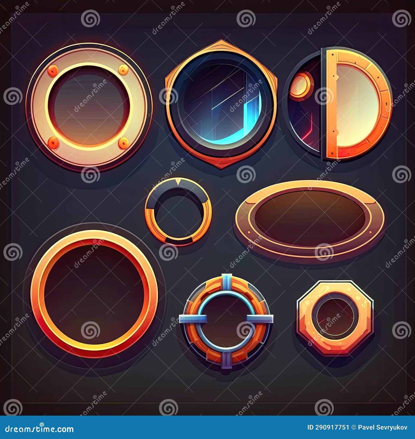 Sign Round Frame Game Ai Generated Stock Illustration - Illustration of ...