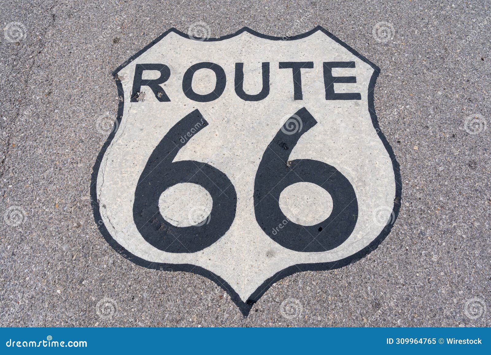 Sign for Route 66 in El Reno, USA. Stock Image - Image of sign, black ...