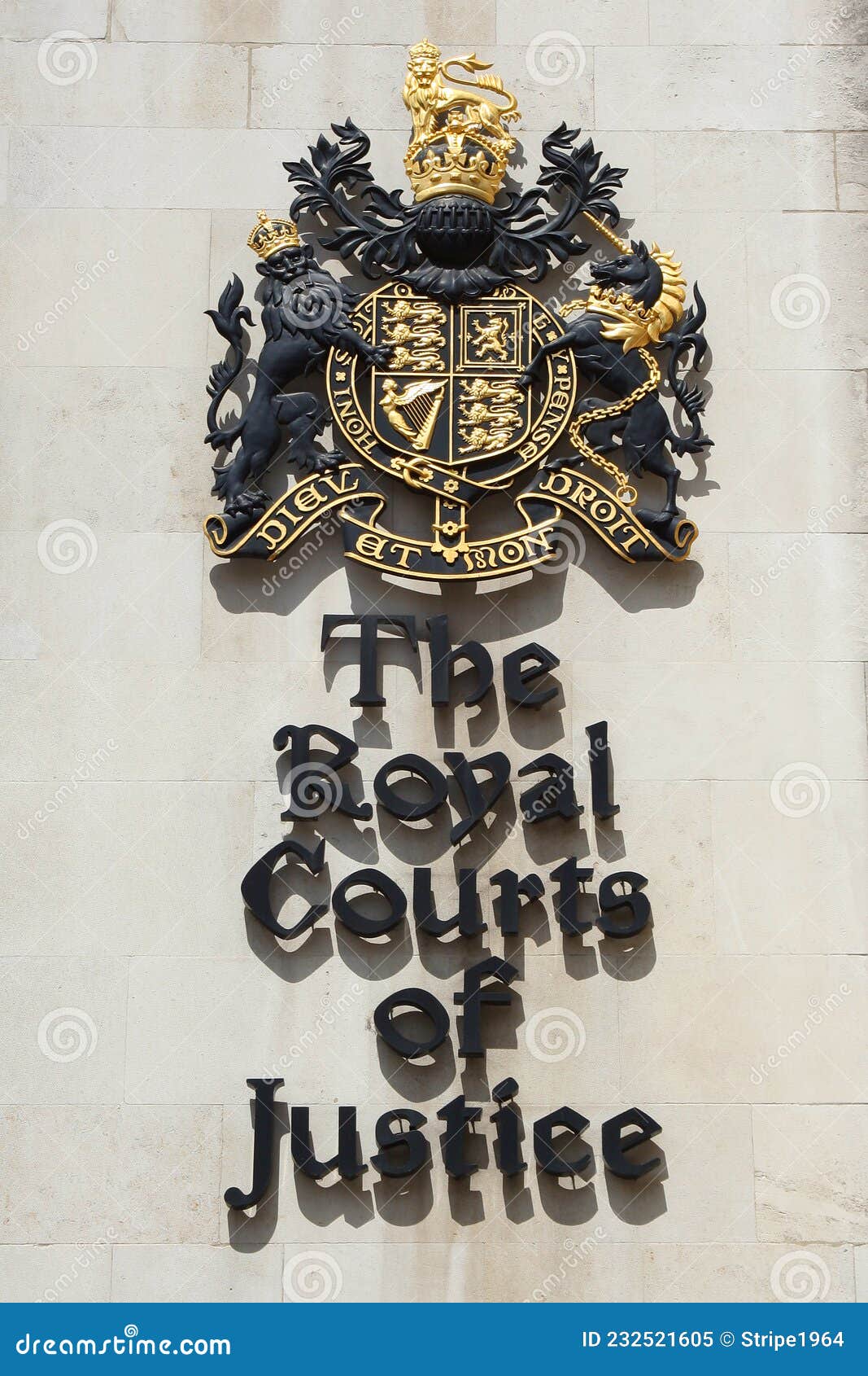 The Sign Of A Courts Of Justice Or Magistrates Court With The Royal ...