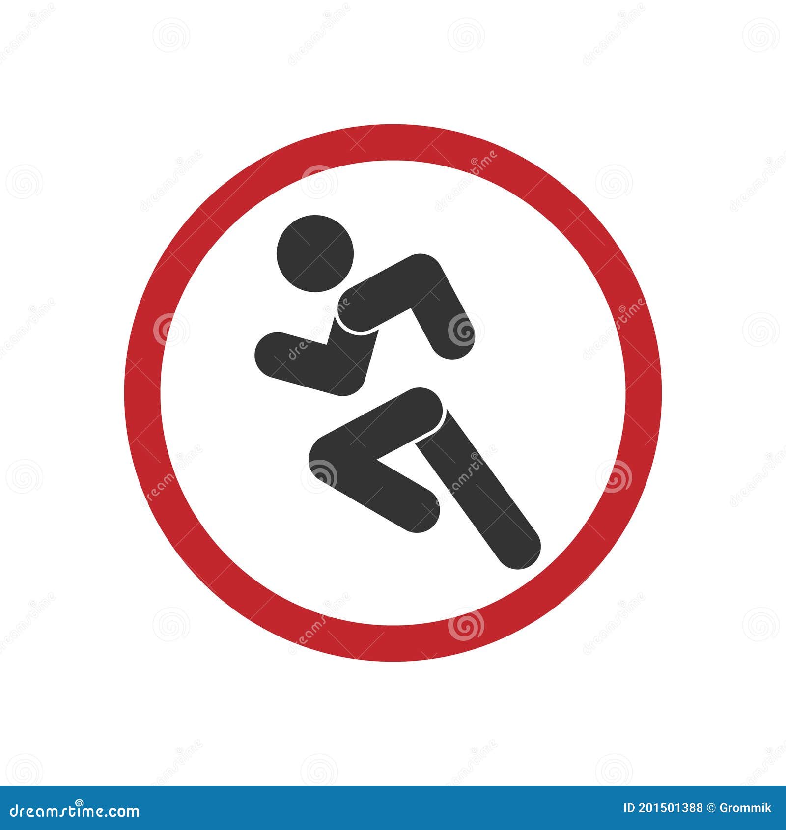Sign of a Running Man. Vector Athlete Sign Stock Vector - Illustration ...