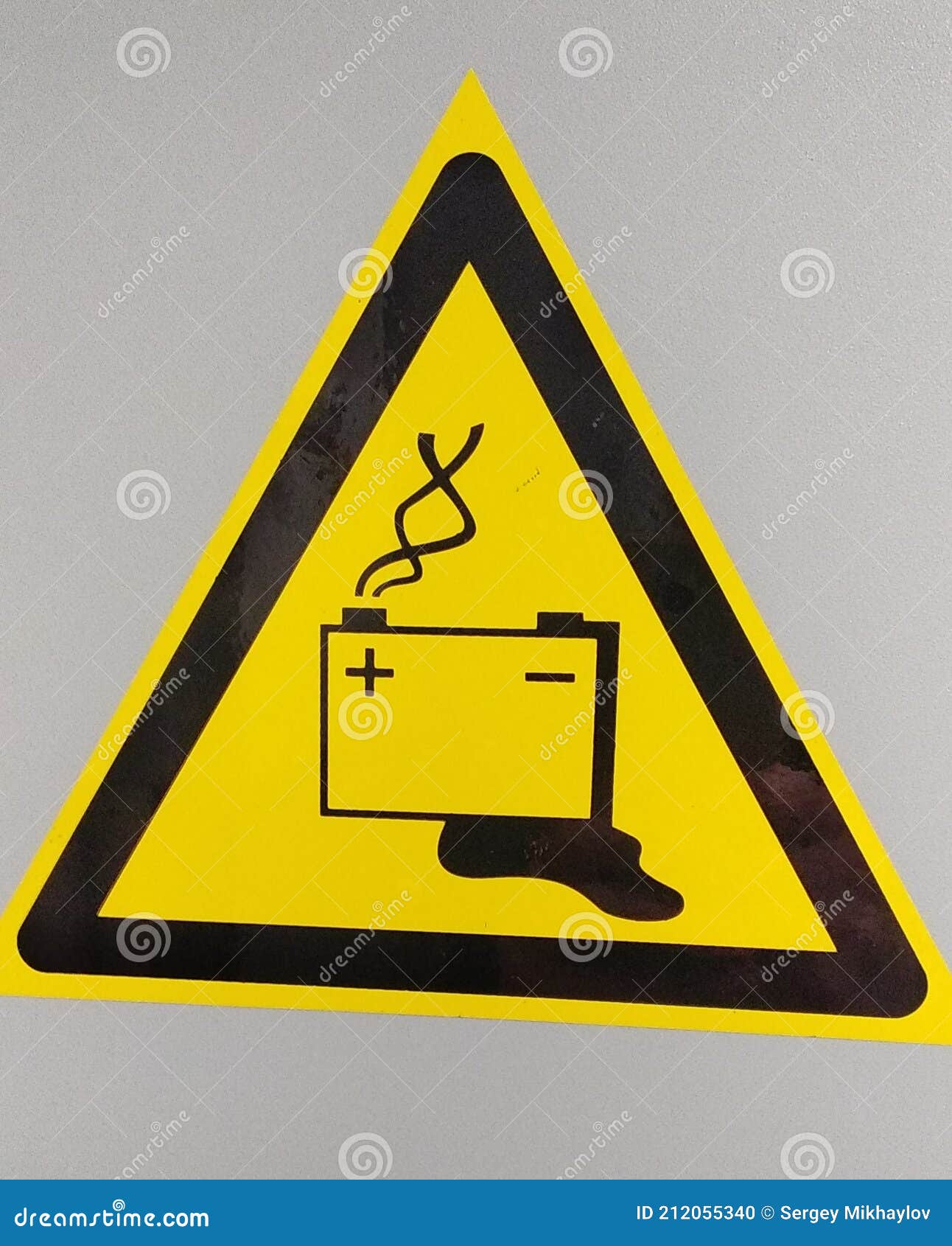 A Sign of Safety and Labor Protection in the Workplace. Stock Photo ...