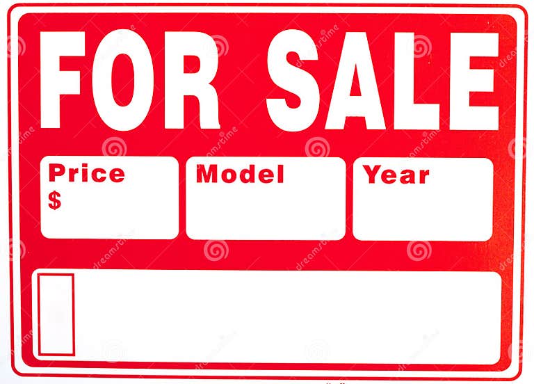 Sign â€œFor Saleâ€ with Extra Fields Stock Image - Image of letter ...