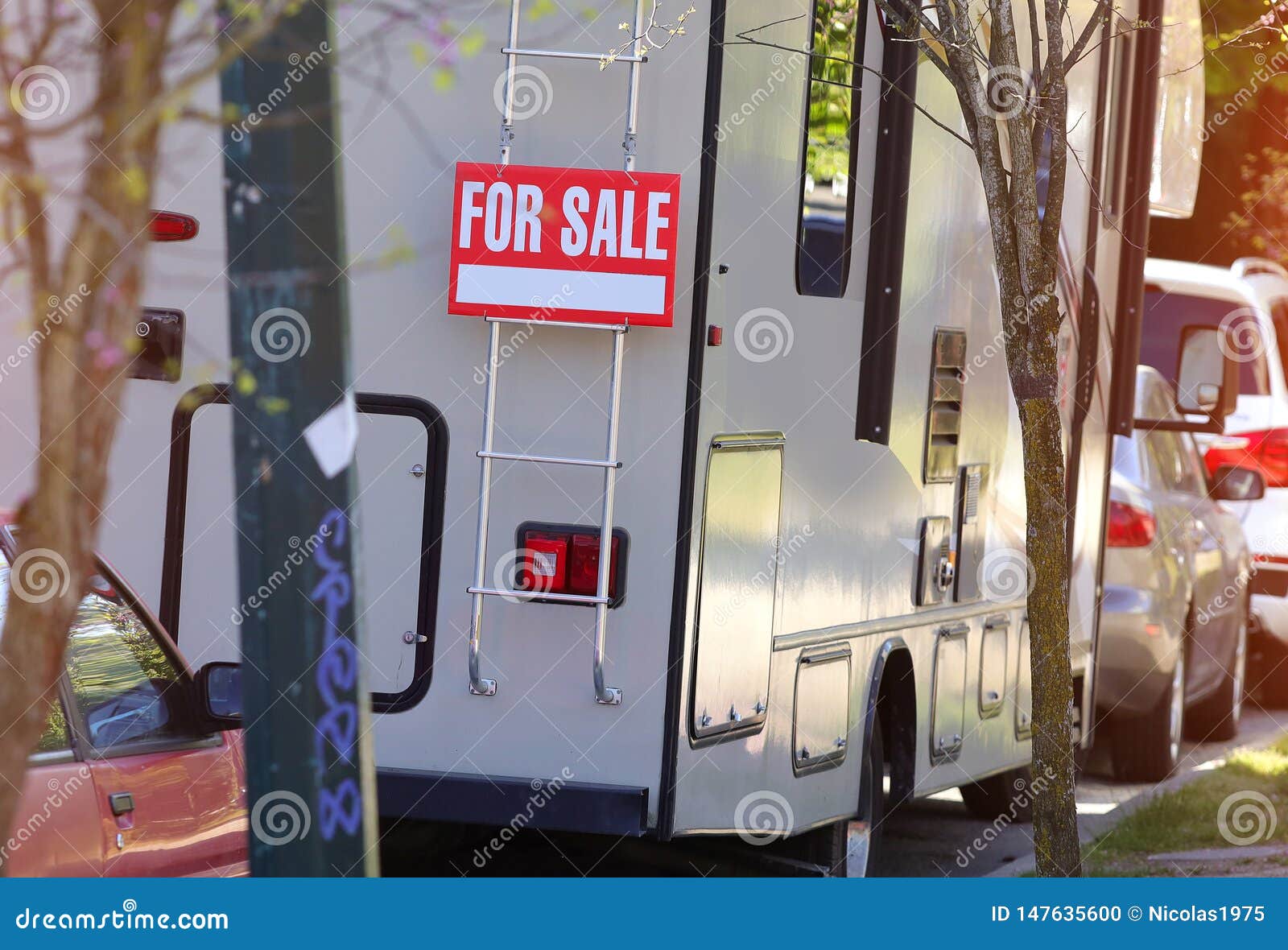 Sign for sale motorhome stock photo. Image of finance - 147635600