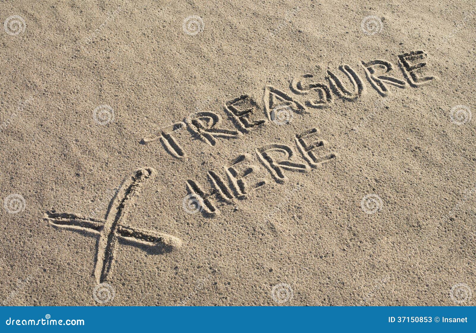 Sign on sand stock image. Image of hidden, sand, treasure - 37150853