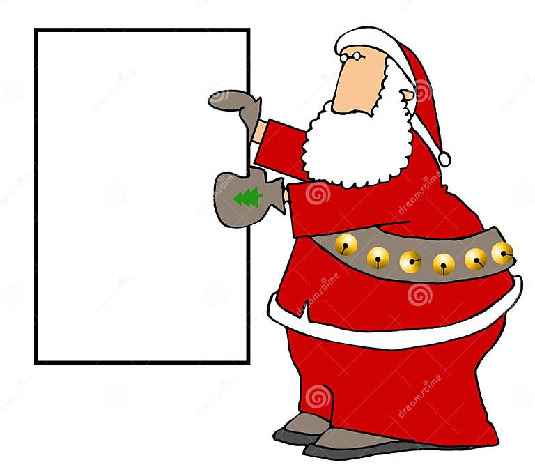 Sign Santa stock illustration. Illustration of funny, santa - 45360