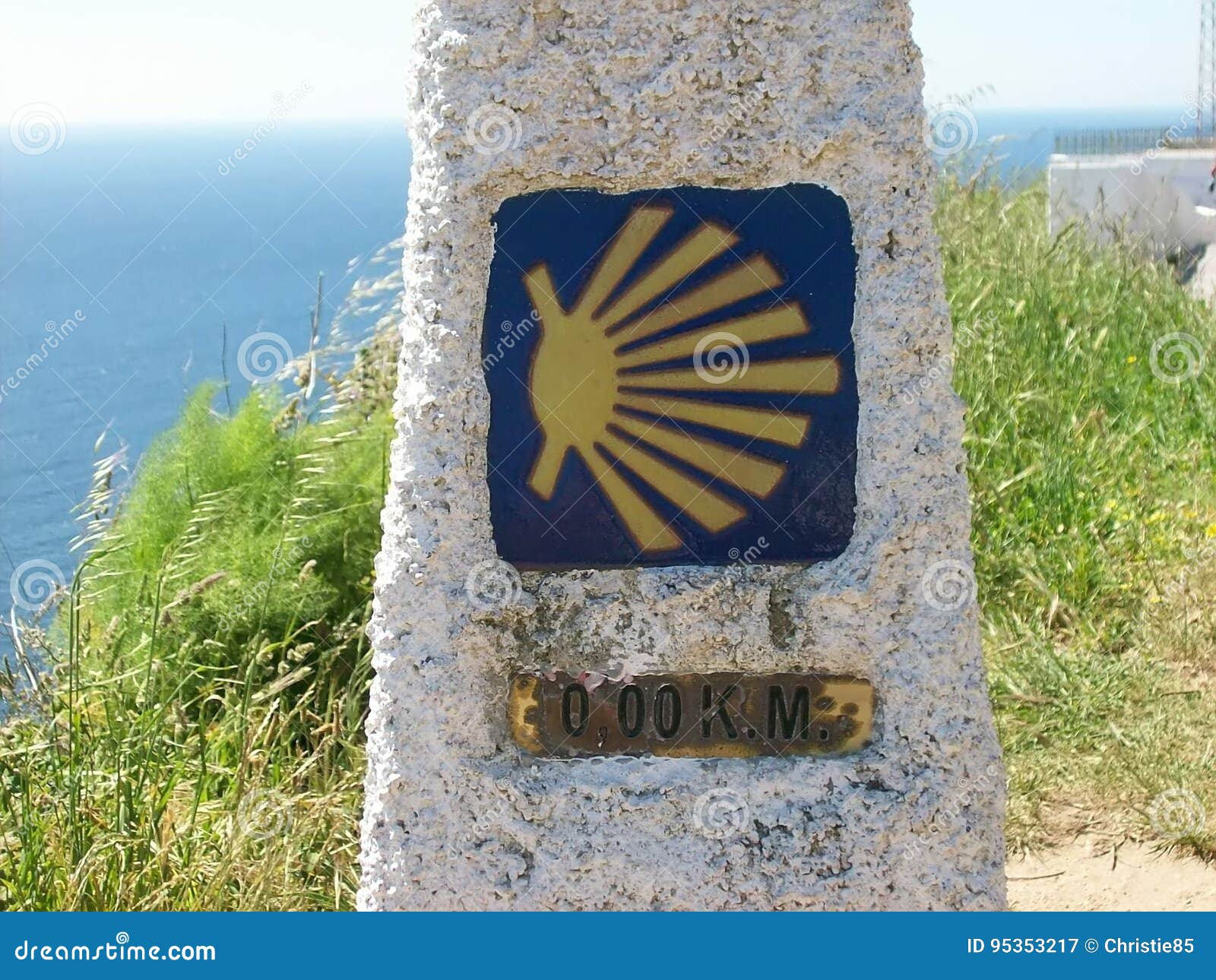 Sign Santiago of Compostela Stock Image - Image of hiking, track: 95353217