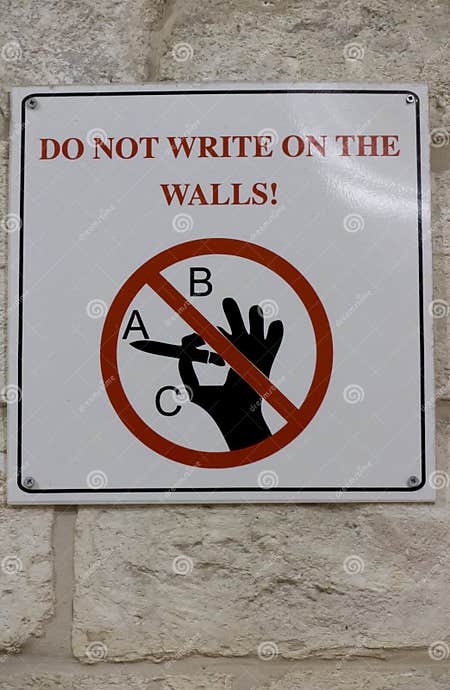 Do not write on the walls stock photo. Image of write - 173400002
