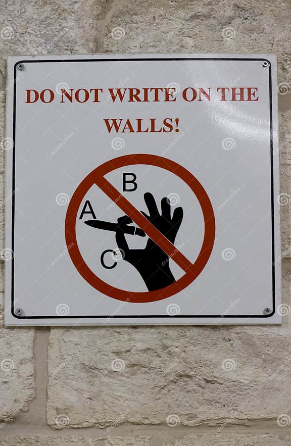 Do not write on the walls stock photo. Image of write - 173400002