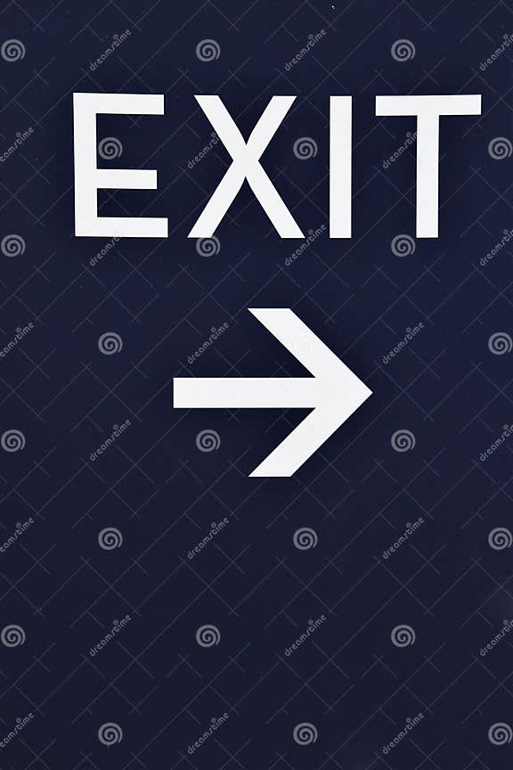 Sign saying exit stock photo. Image of instructions, pointing - 72381328