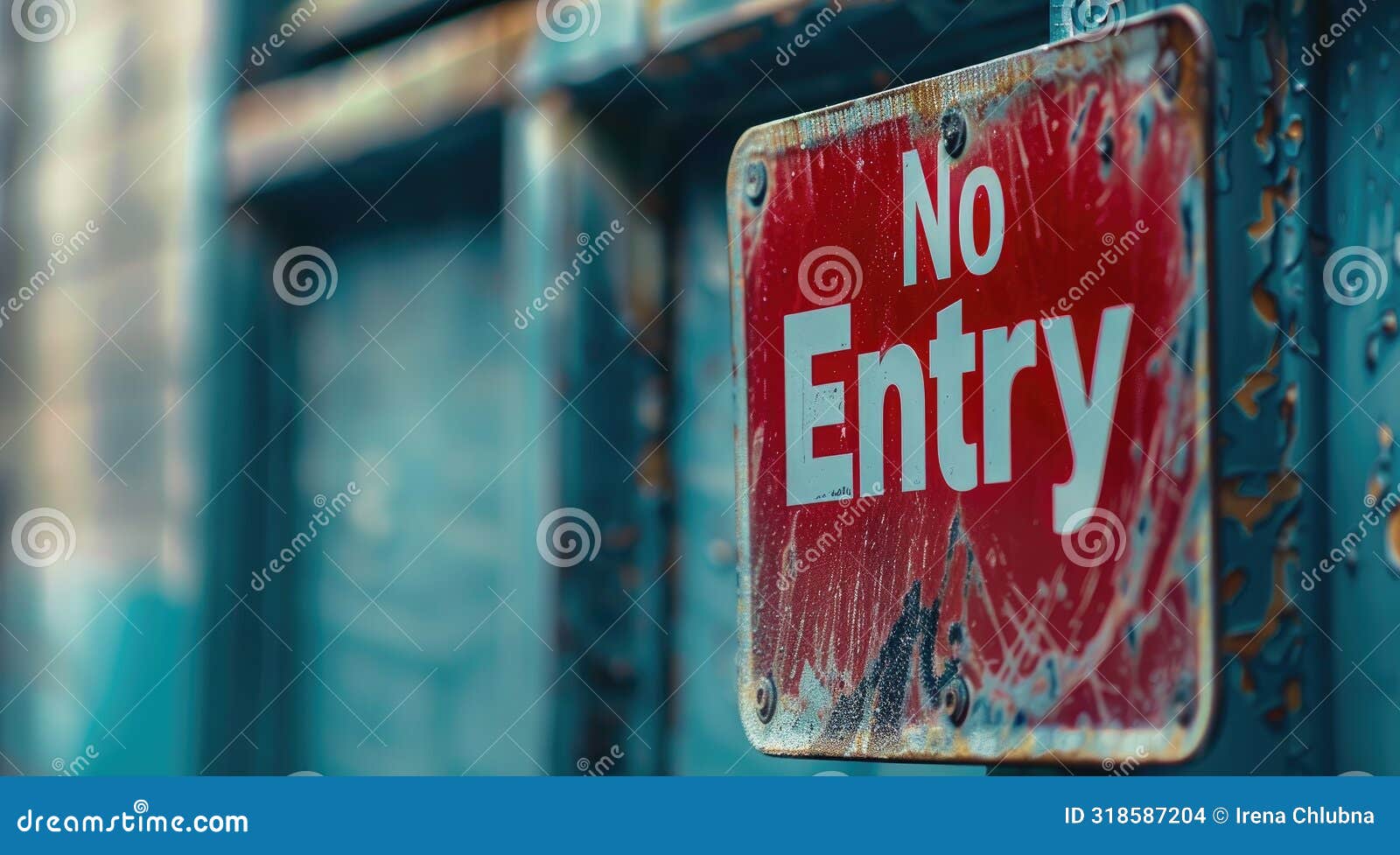 No Entry Employees Only Human Cannot Enter Prohibited Banned Denied ...