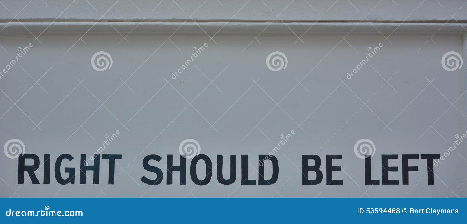 Sign Saying: Right Should Be Left Stock Photo - Image of left, rough ...