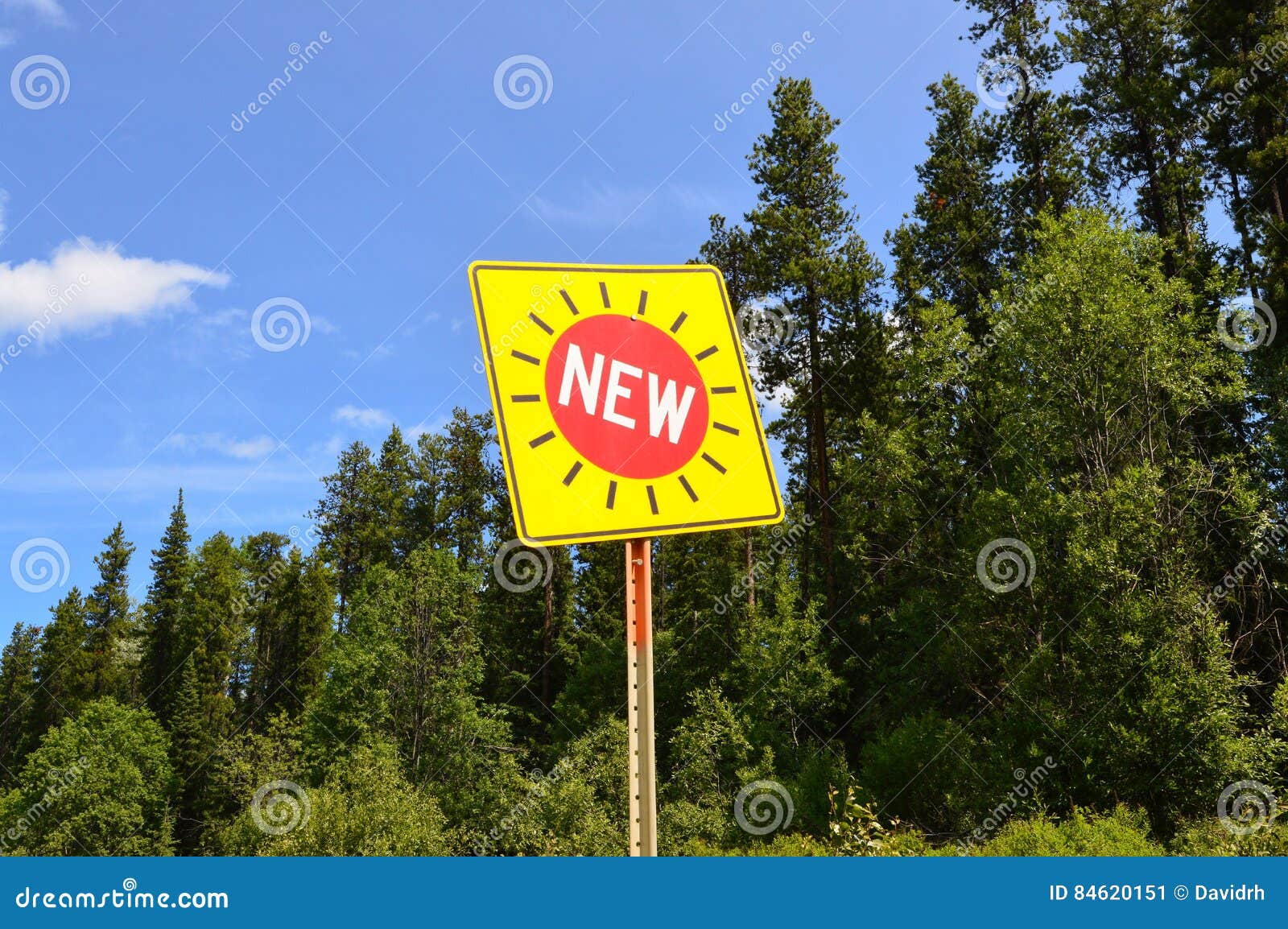 A sign that says new stock image. Image of signage, symbol - 84620151