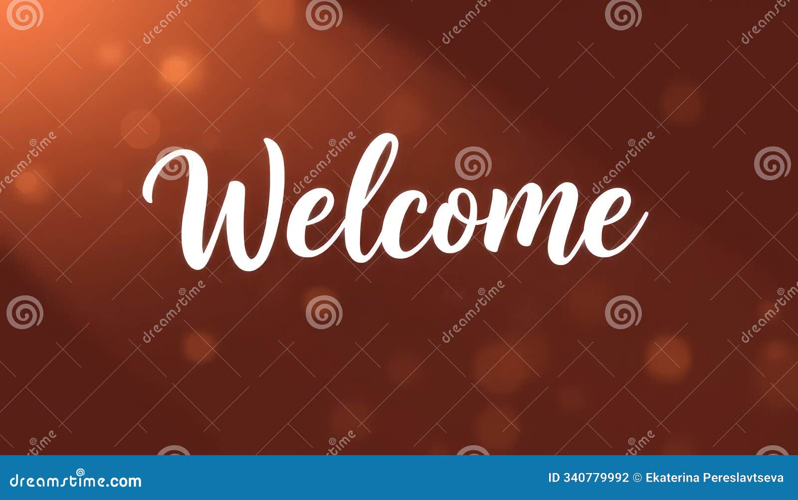 Cursive Welcome Sign On The Shelf And Bonsai Stock Photo ...