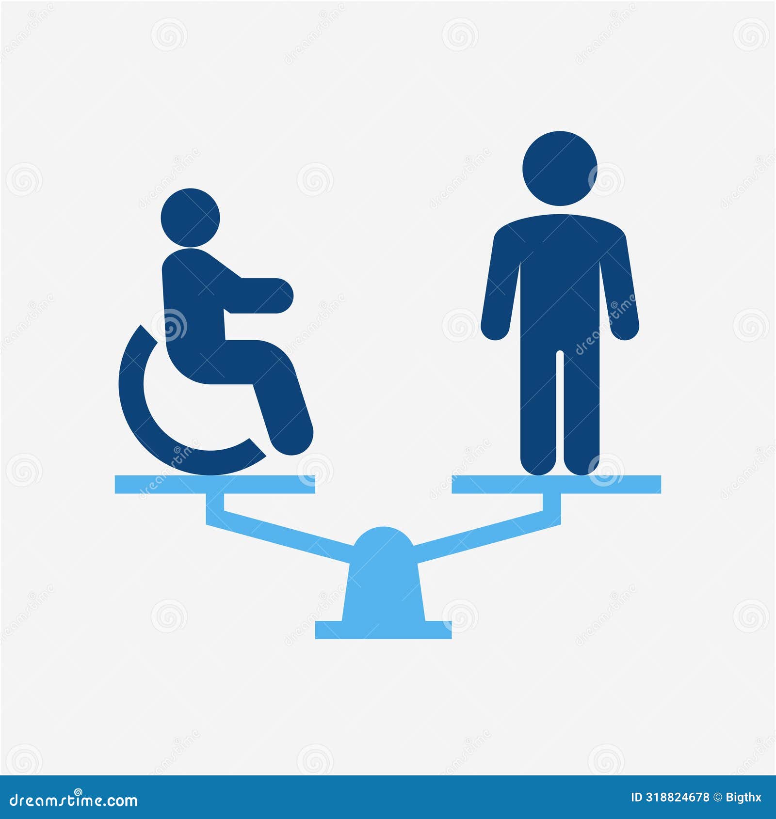 Sign Scale Equal Disability People Icon Stock Vector - Illustration of ...