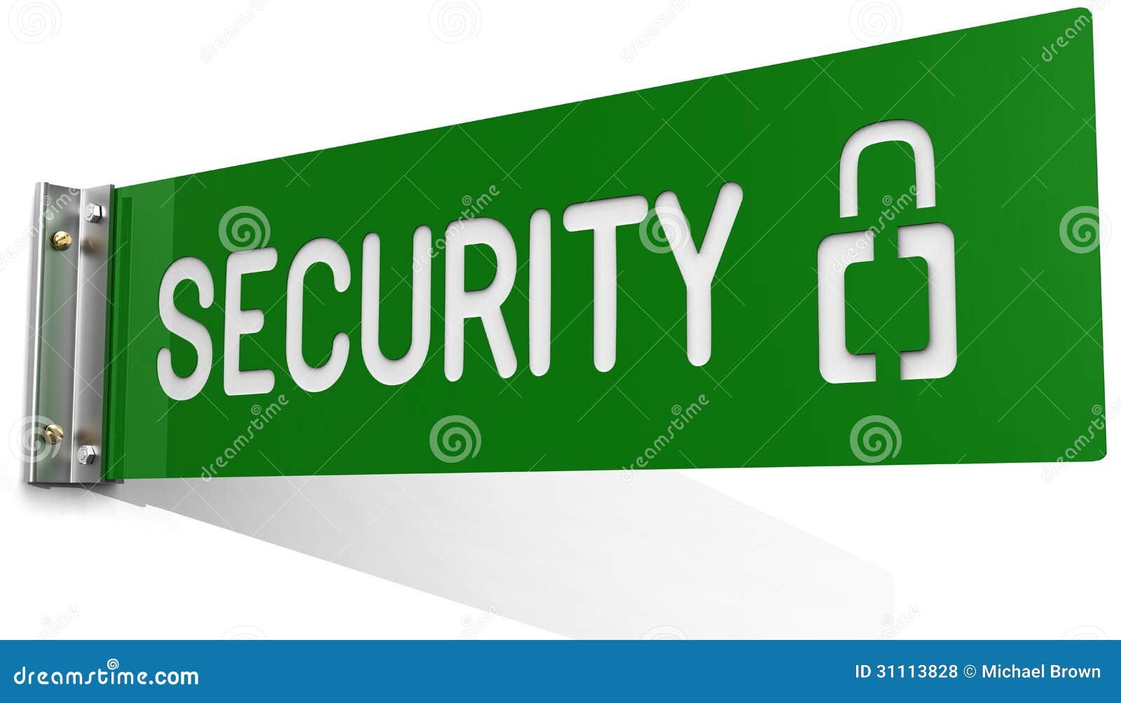 Sign on Security Department Office Wall Stock Illustration ...