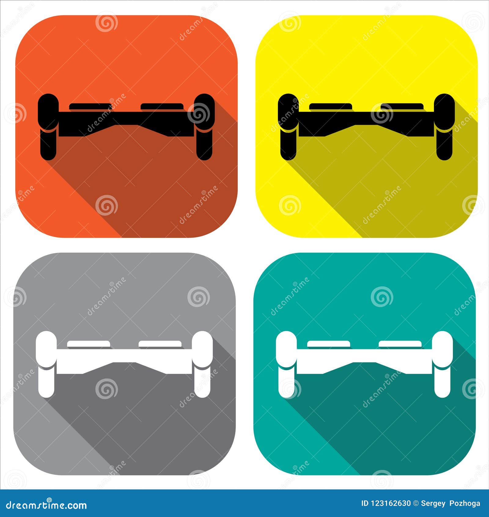 The Sign of the Segway. Badge in a Flat Design Stock Vector ...