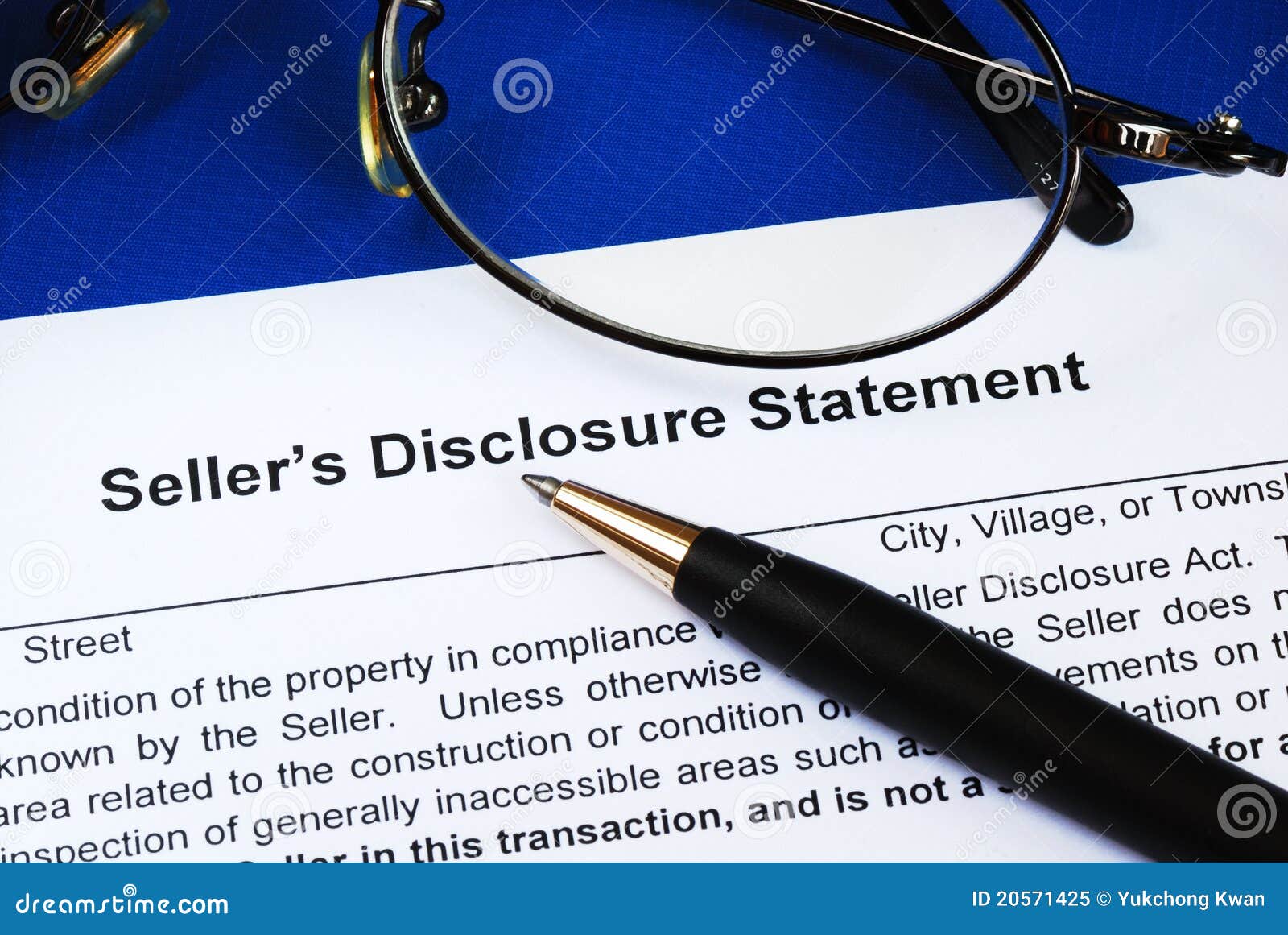 Sign the Seller Disclosure Statement Stock Image - Image of statement ...