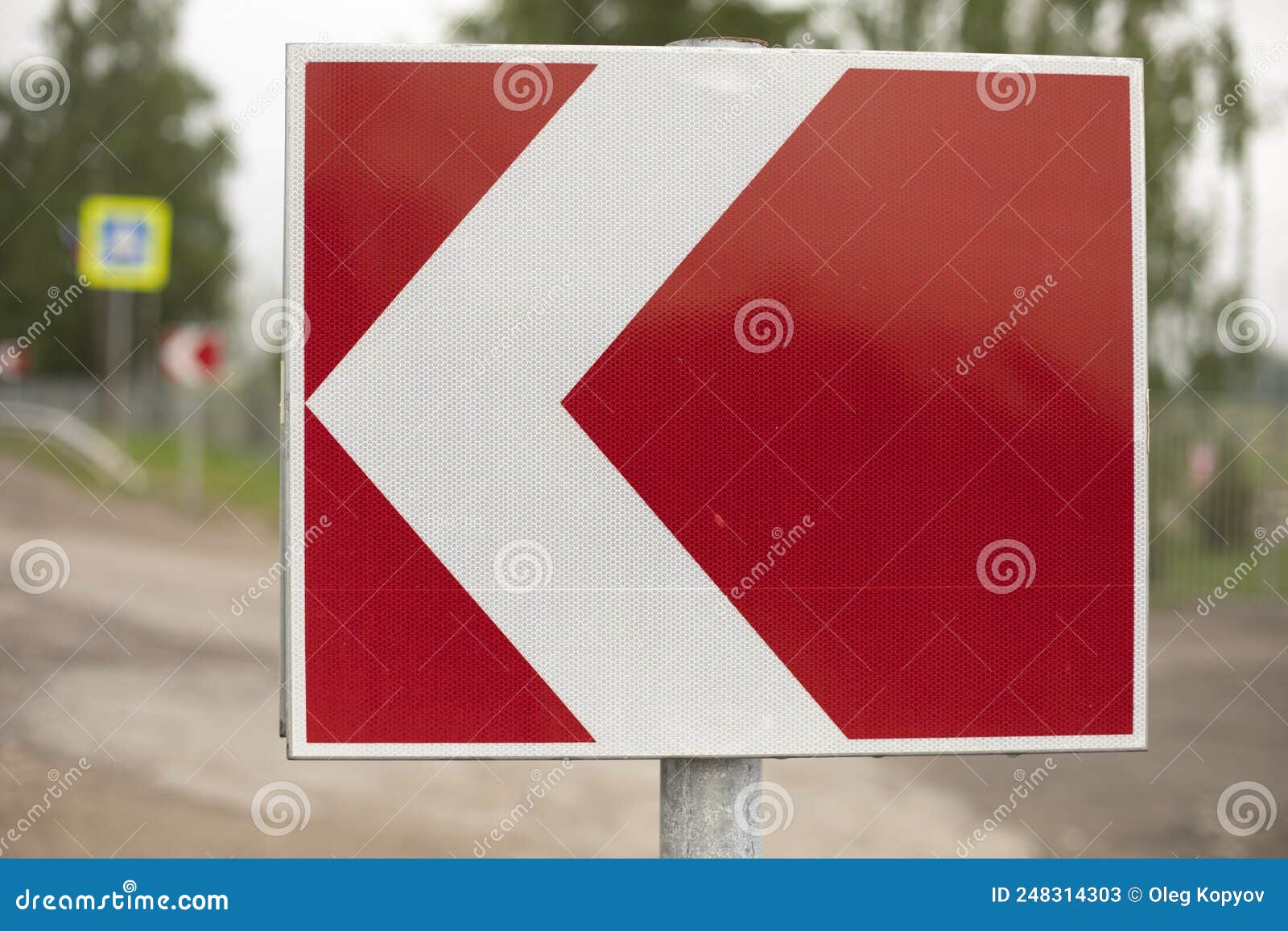 Sign Sharp Turn. Red Road Sign Stock Image - Image of accelerate ...