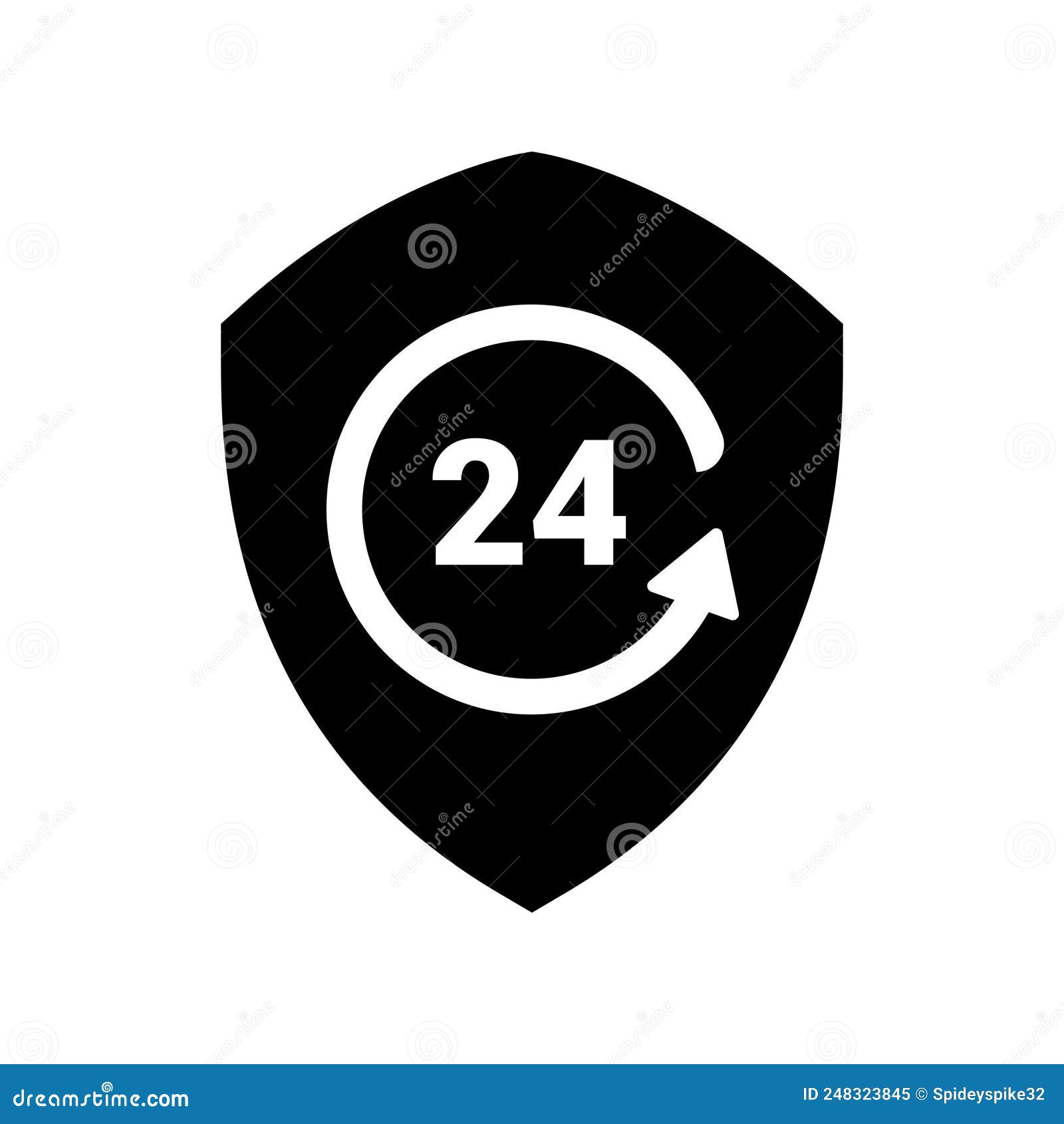 The Sign of a Shield with Text 24. Isolated Vector Illustration Stock ...