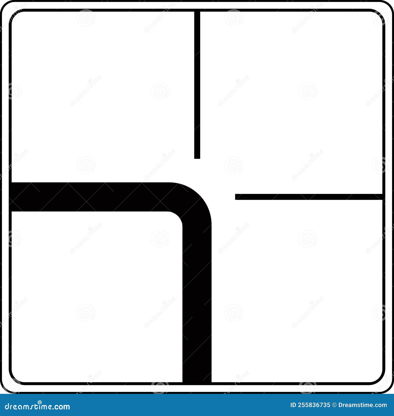 The Sign Shows the Direction of the Main Road. Stock Vector ...