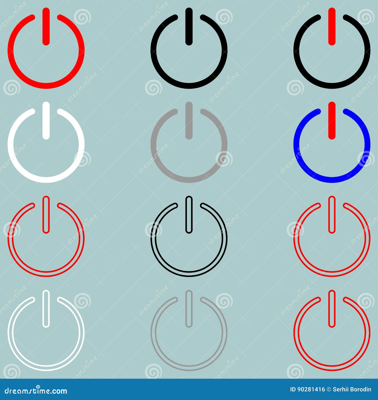 Sign shutdown for pc icon. stock vector. Illustration of electronic ...