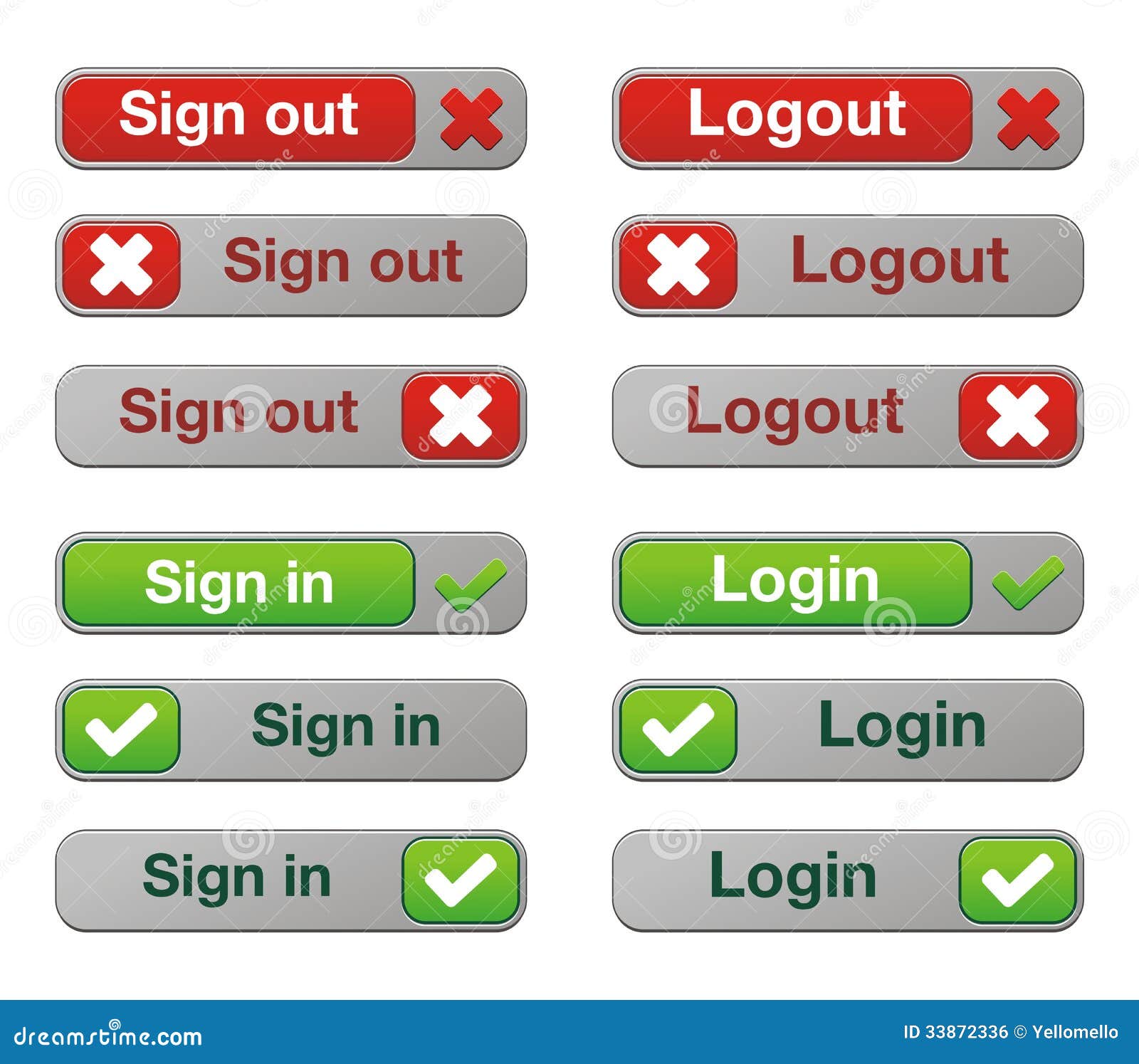 Sign in and Sign Out Buttons Stock Illustration - Illustration of blue ...