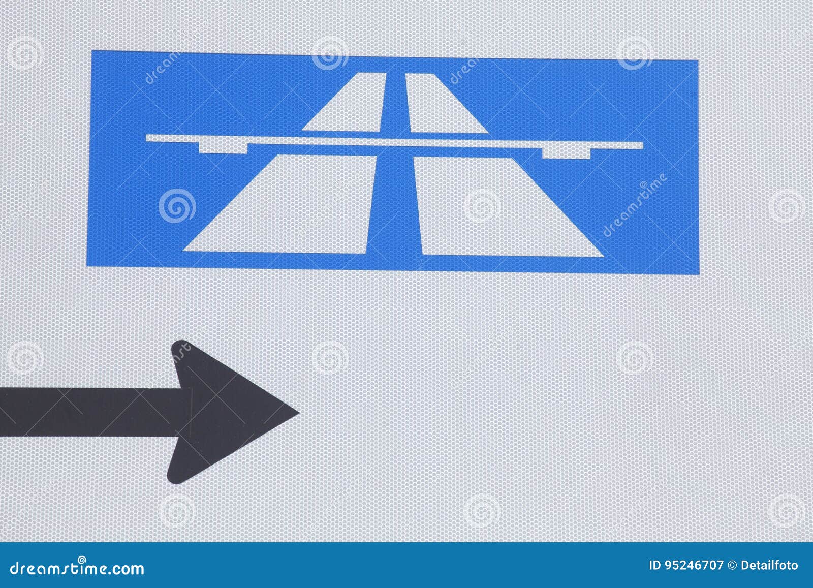 Sign, signpost to highway stock image. Image of street - 95246707