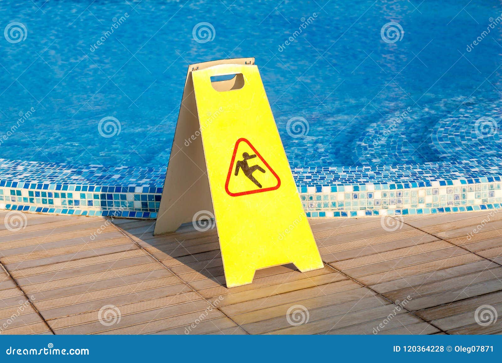 Pool slippery floor stock photo. Image of plastic, danger - 120364228