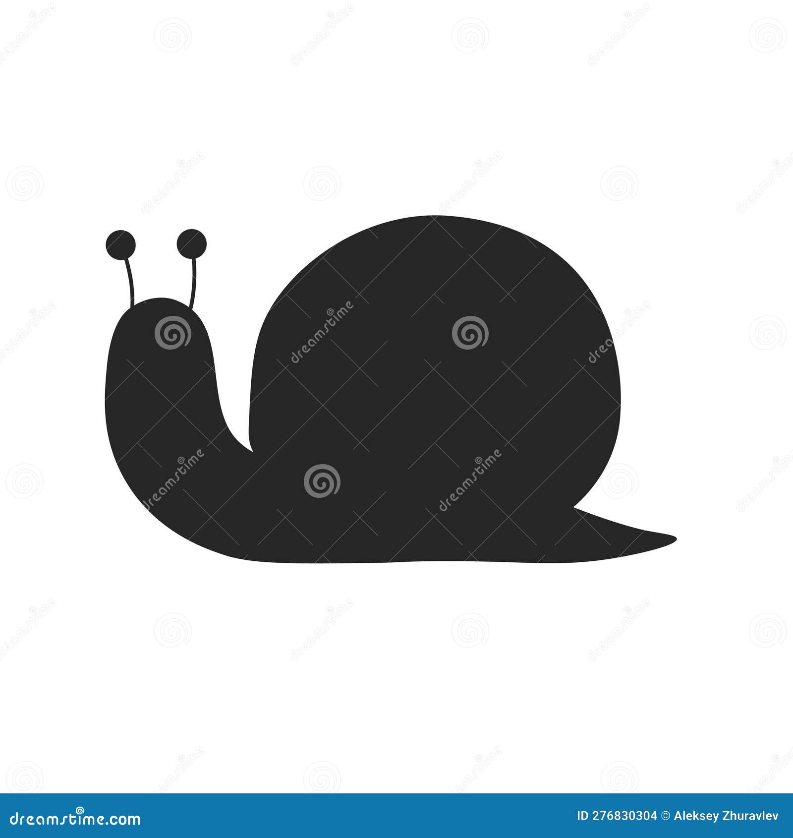 Sign Snail. Snail Symbol. Isolated Black Silhouette Snail on White ...