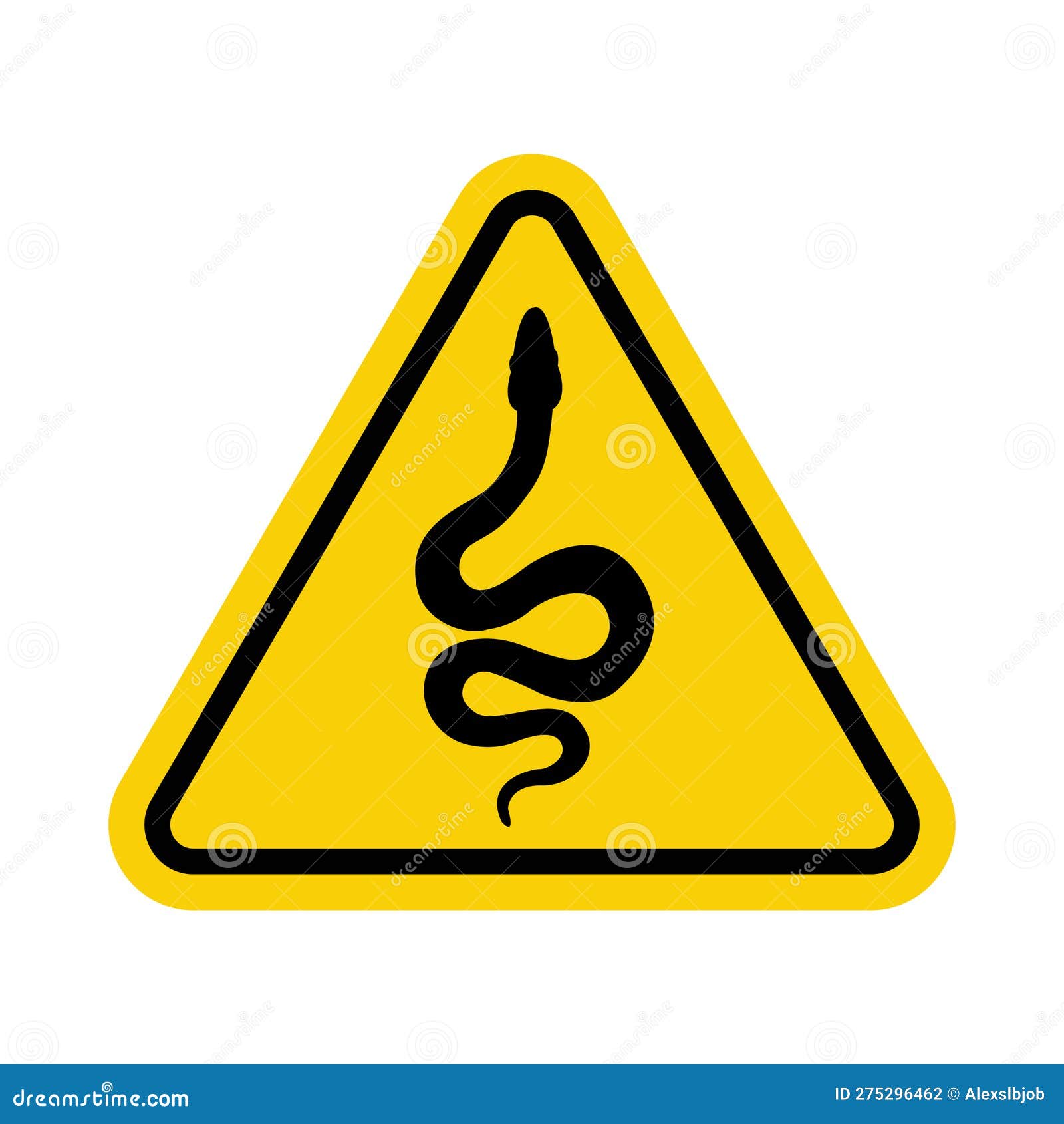 Sign Snake. Snake Warning Sign. Danger Snake Sign. Yellow Triangle Sign ...