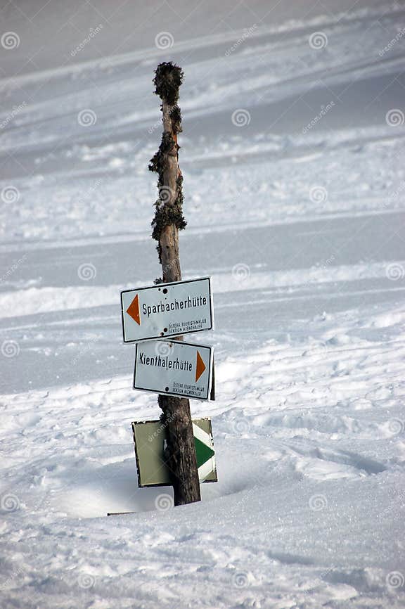 Sign in the Snow stock image. Image of cold, sport, mountain - 4265717