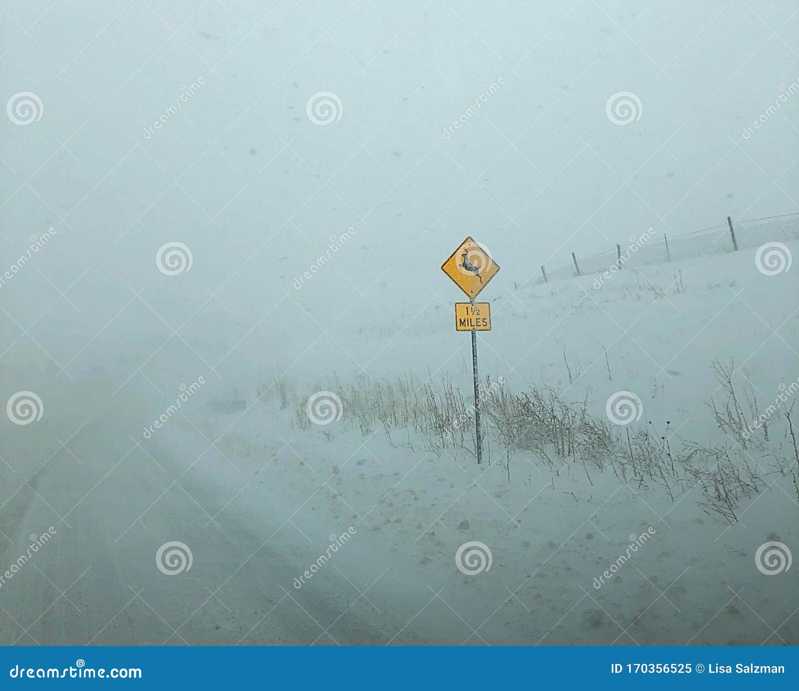 A sign in a snowstorm stock image. Image of archway - 170356525