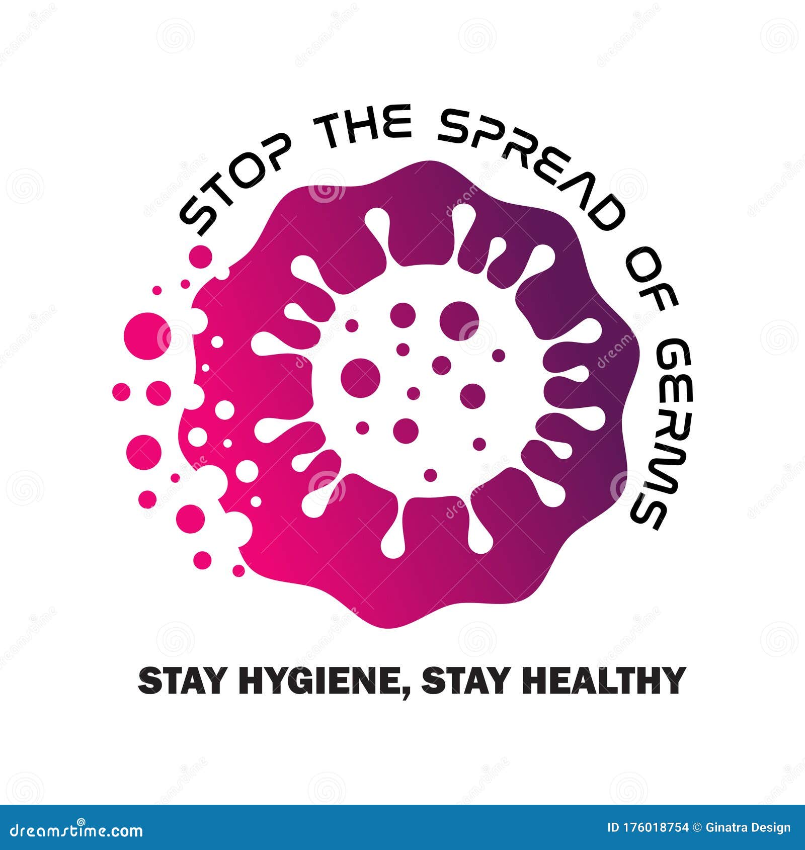 Stop the Spread of Germs Symbol Stock Vector - Illustration of home ...