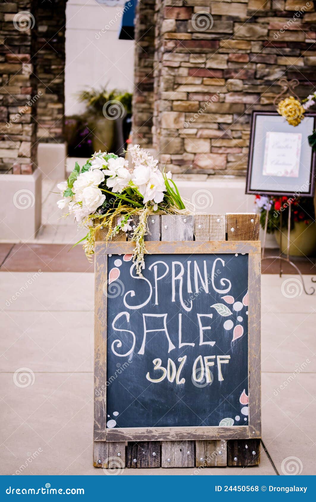 Sign of Spring Sale 30 Off. Stock Photo - Image of purchase, flowers ...