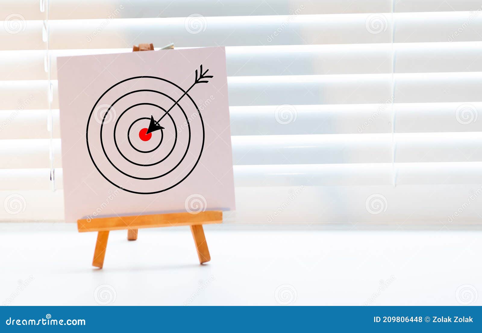 Sign Stand with an Arrow in the Target Stock Photo - Image of strategy ...