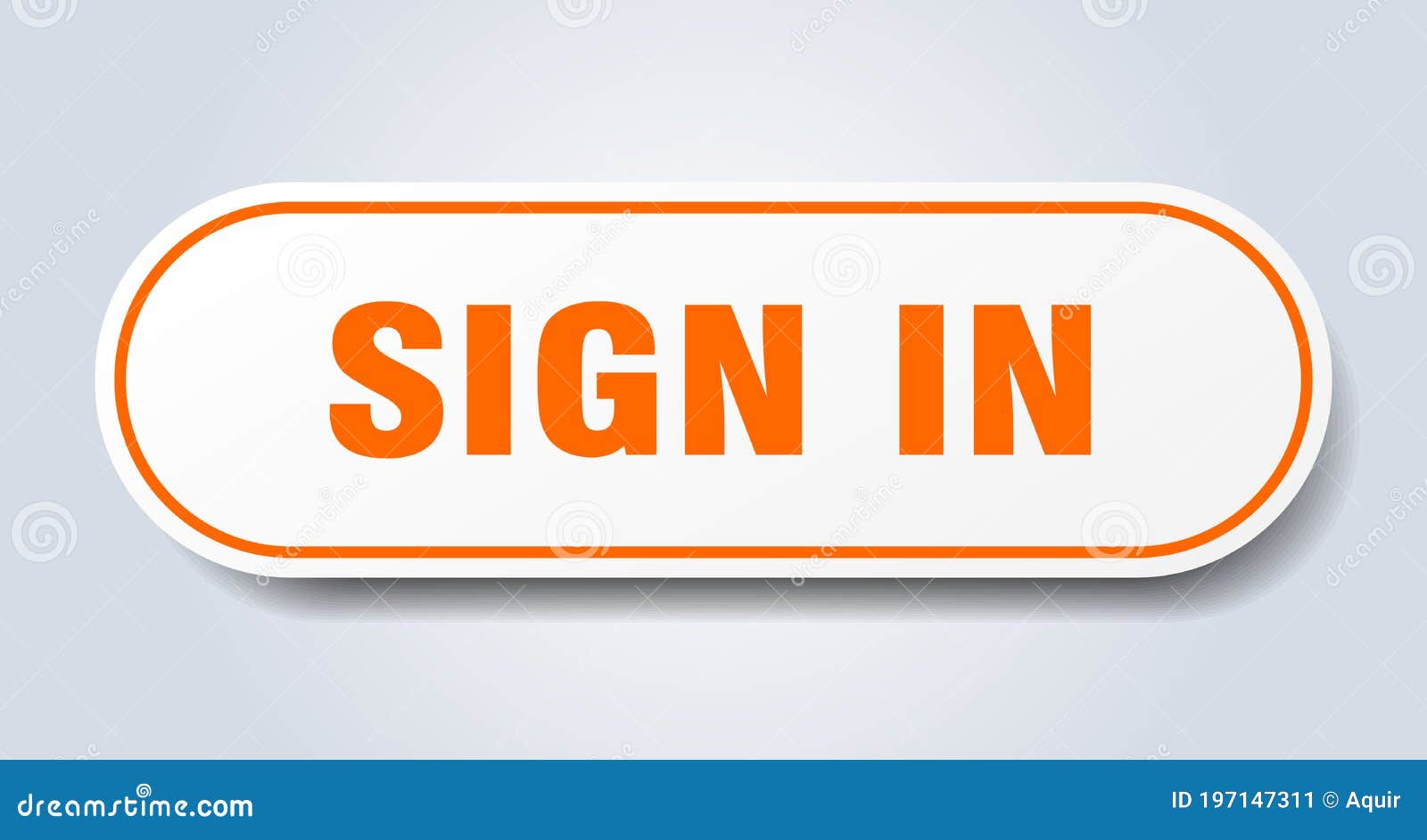 Sign in sticker. stock vector. Illustration of banner - 197147311