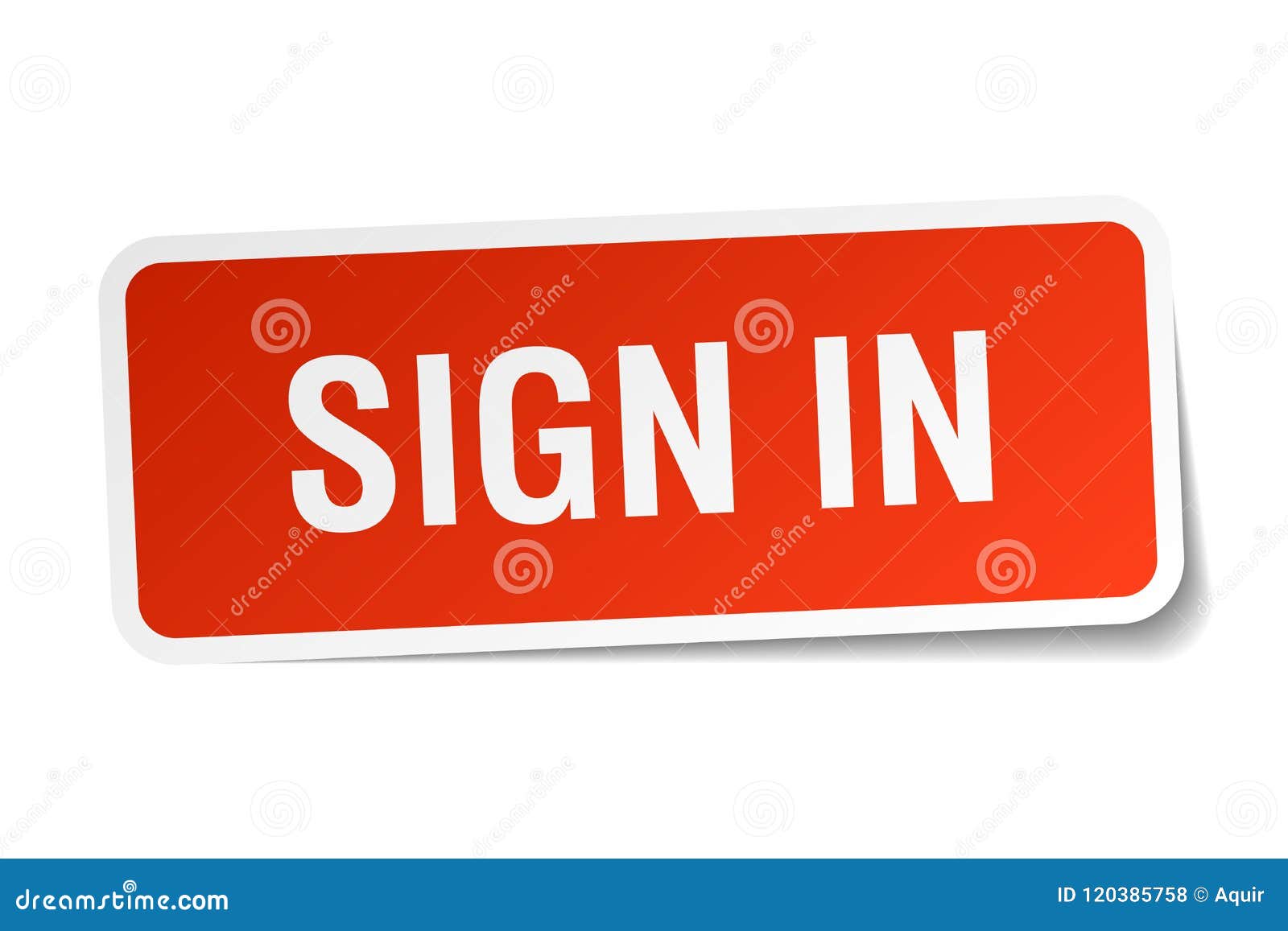 Sign in sticker stock vector. Illustration of vector - 120385758