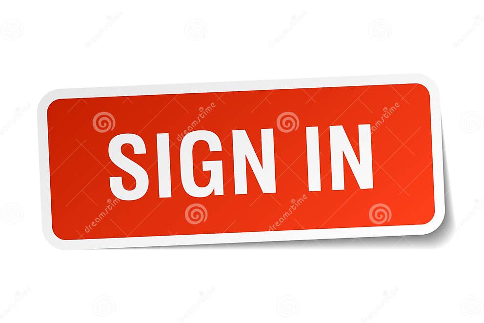 Sign in sticker stock vector. Illustration of vector - 120385758