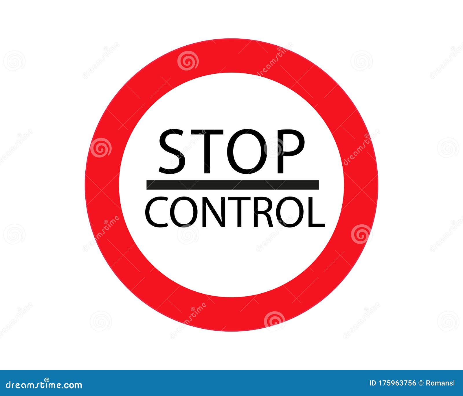 Sign Stop Control, the Customs Checkpoint in Vector for Print or Design ...