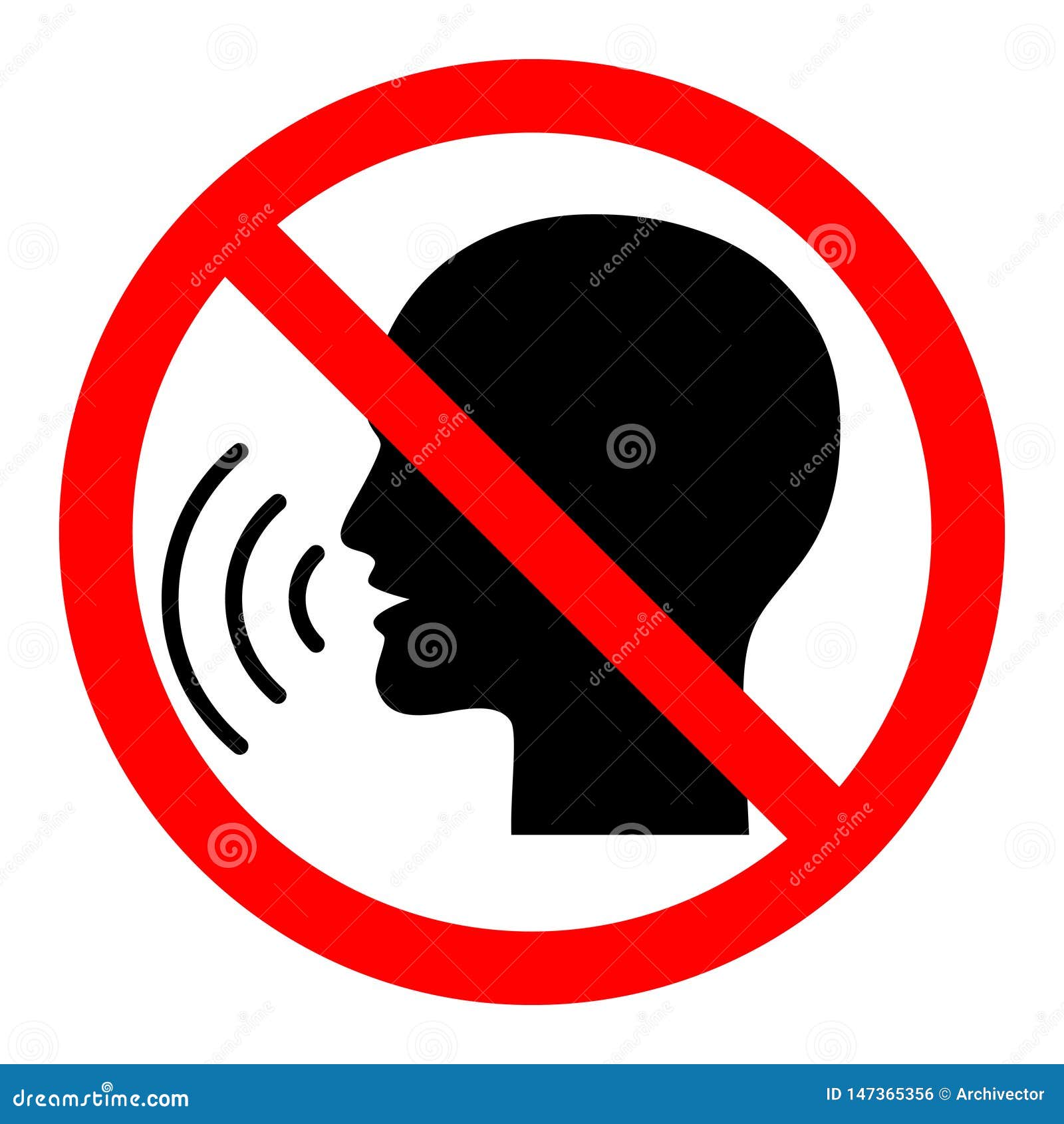 Do not talking sign stock vector. Illustration of buzz - 147365356