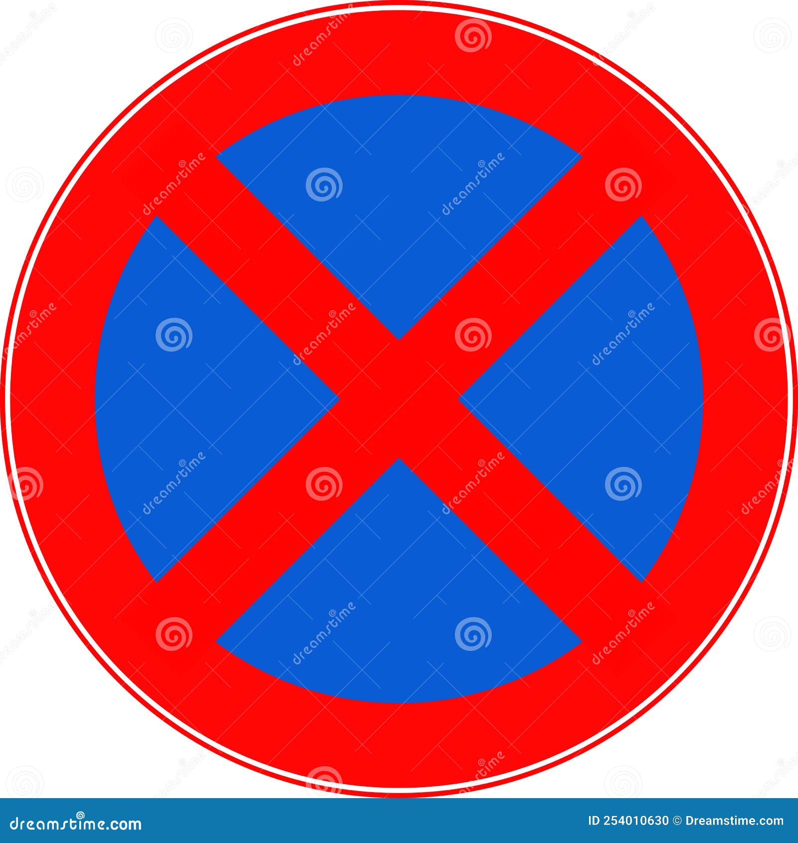 The Sign Stopping Vehicles is Prohibited. Vector Image Stock Vector ...