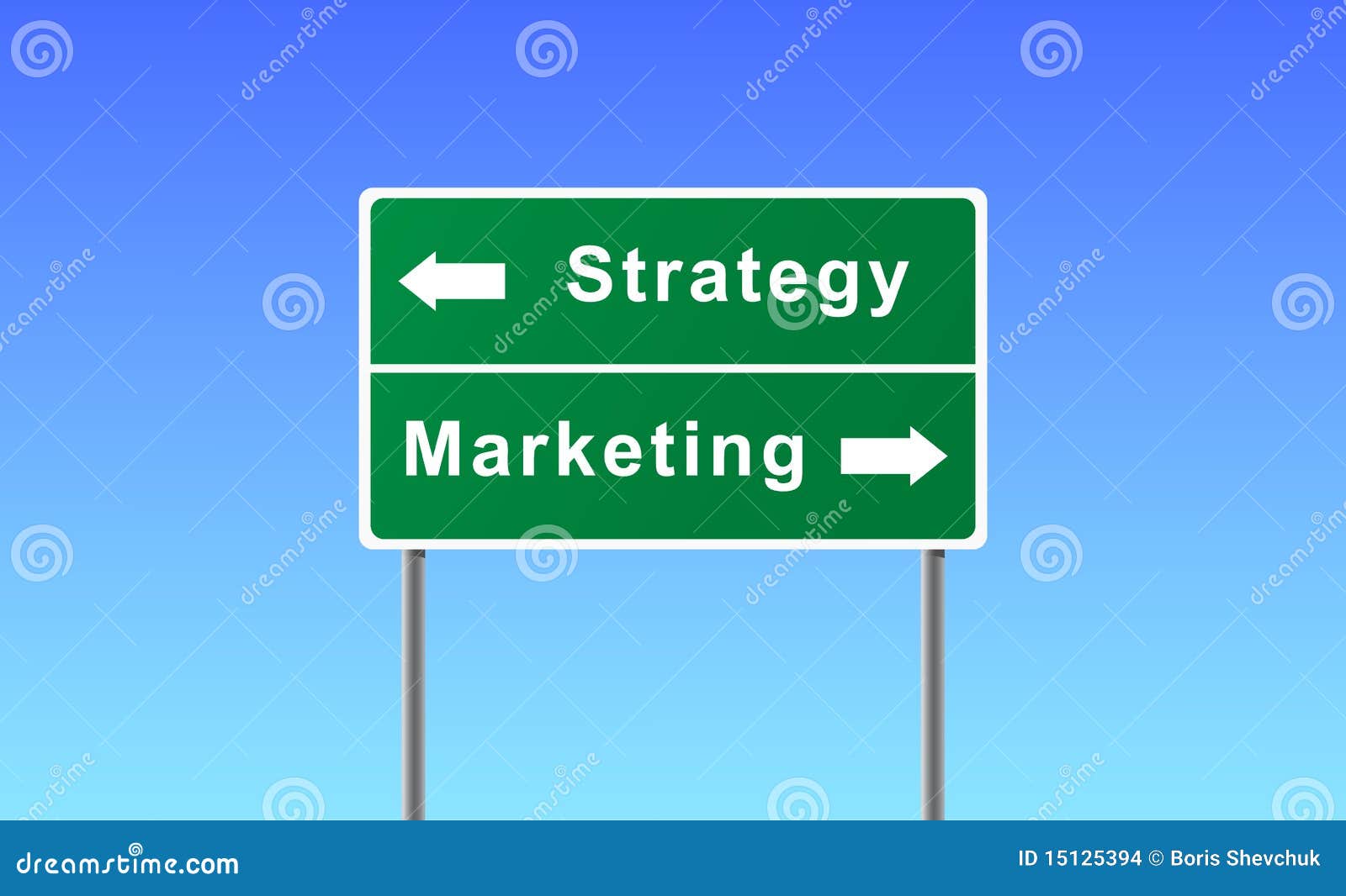 Sign strategy marketing. stock vector. Illustration of guide - 15125394