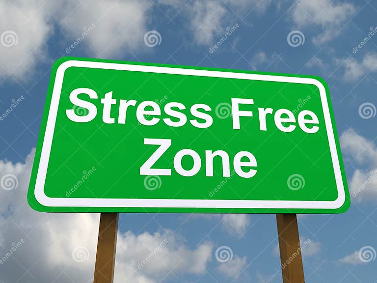 Sign for stress free zone stock illustration. Illustration of ...