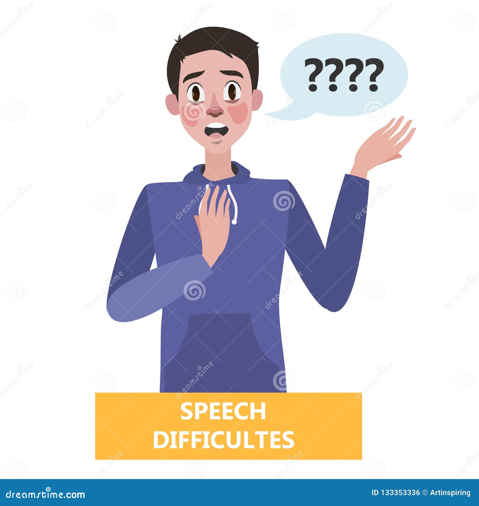 Sign of a Stroke Infographic. Man with Speech Problem Stock Vector ...