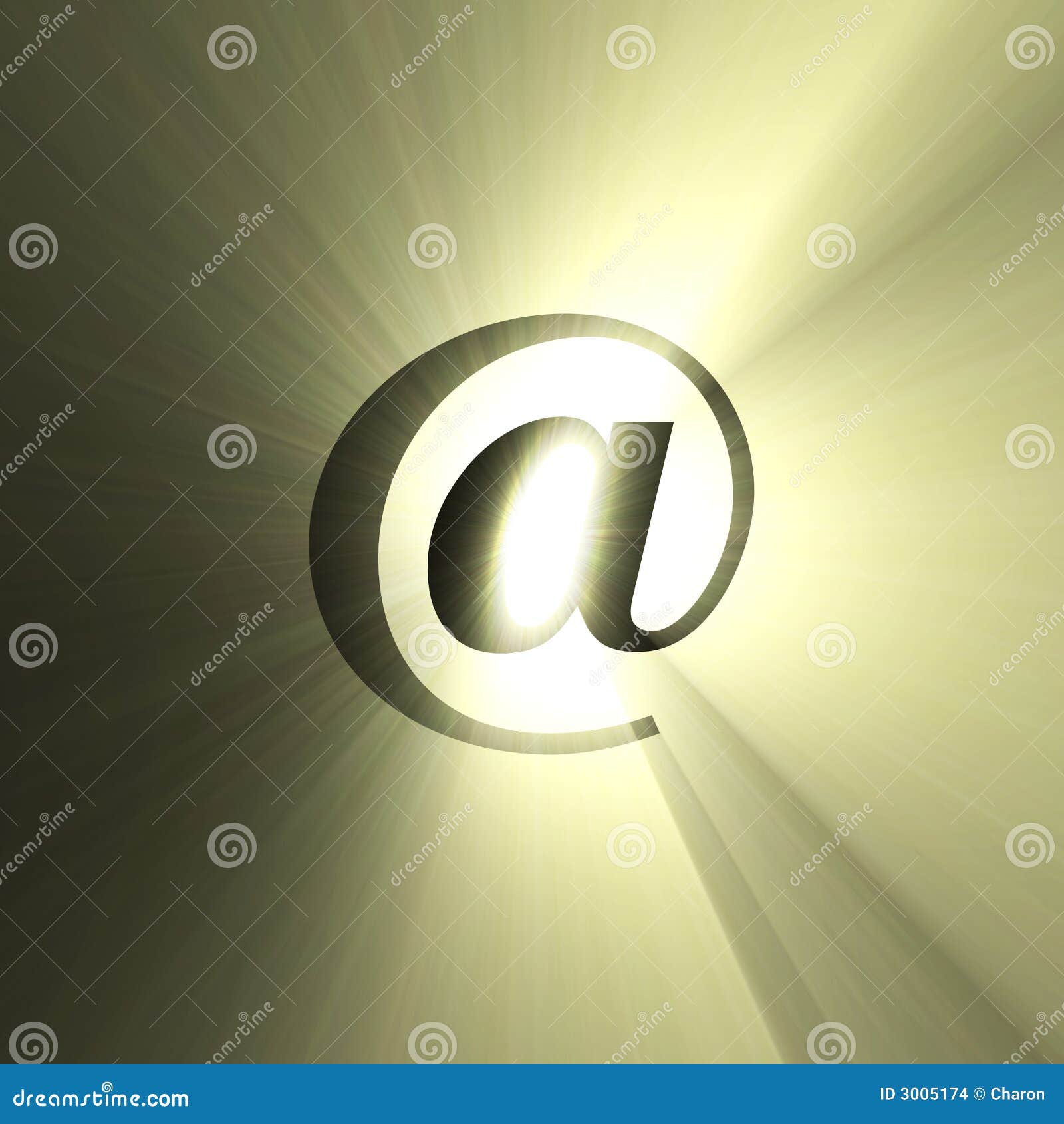 At Sign Sun Halo Light Flare Stock Illustration - Illustration of ...