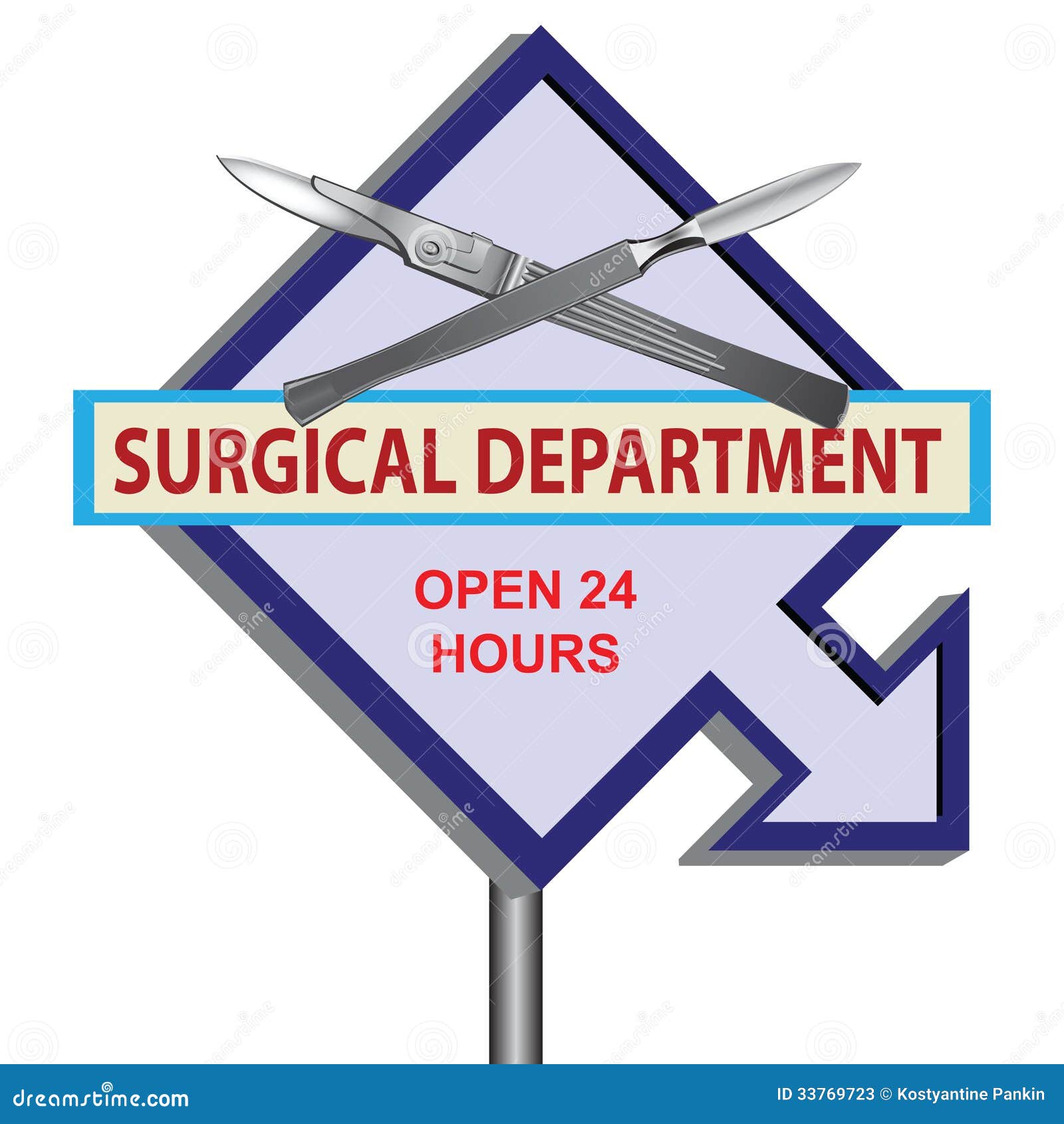 Sign Surgical Department Cartoon Vector | CartoonDealer.com #33769723